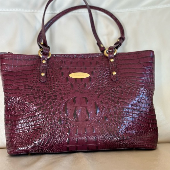 Brahmin | Bags | Melbourne Collection Asher Medium Deep Purple Handbag ...